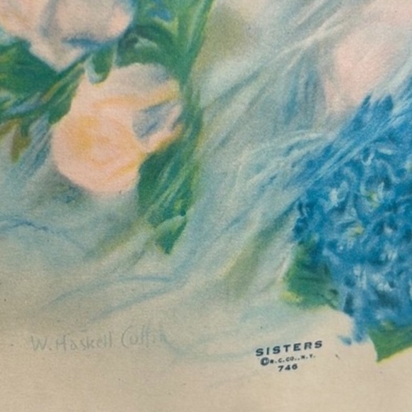 Antique | Art | Antique 90s William Haskell Coffin Sisters Coffin Girls ...